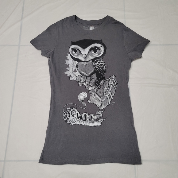 Tops | Steadfast Brand Owl Tattoo Design Tshirt | Poshmark